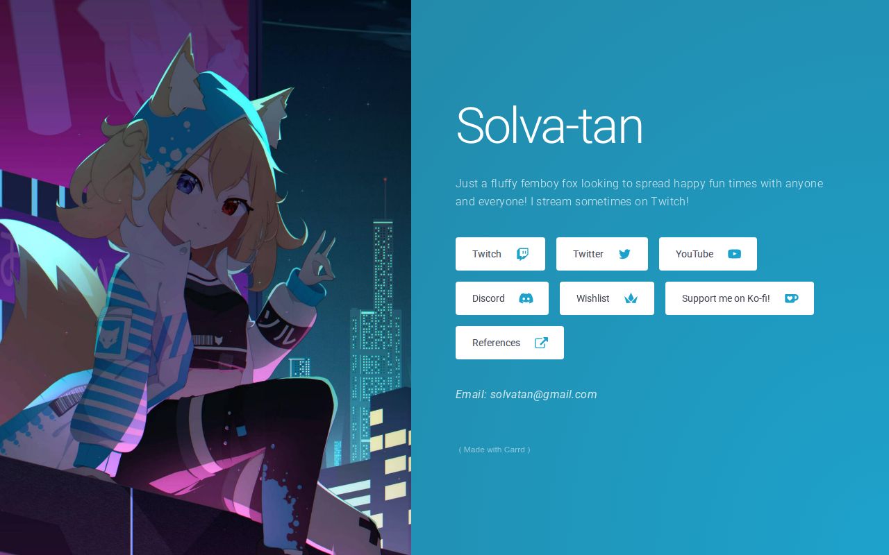 Solva's Carrd.co page